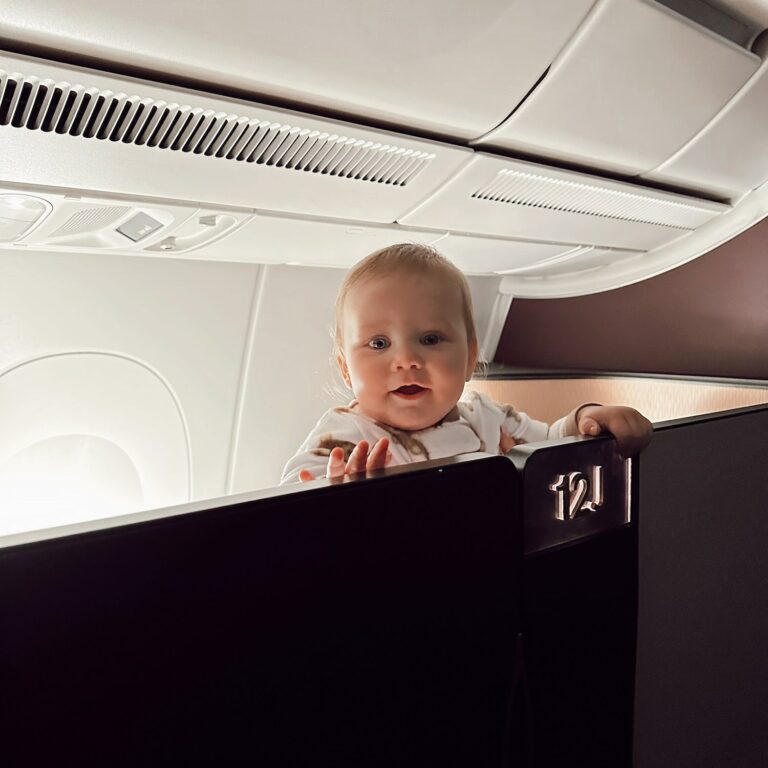 Flying Qatar Airways Qsuites with a Baby - The Baby Abroad