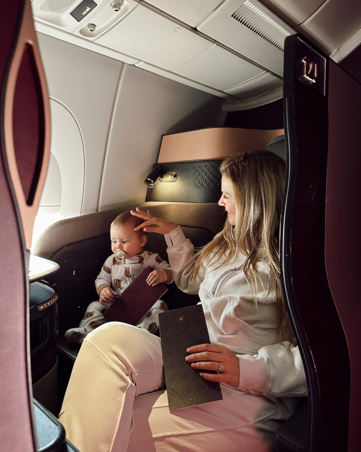 Flying Qatar Airways Qsuites with a Baby - The Baby Abroad